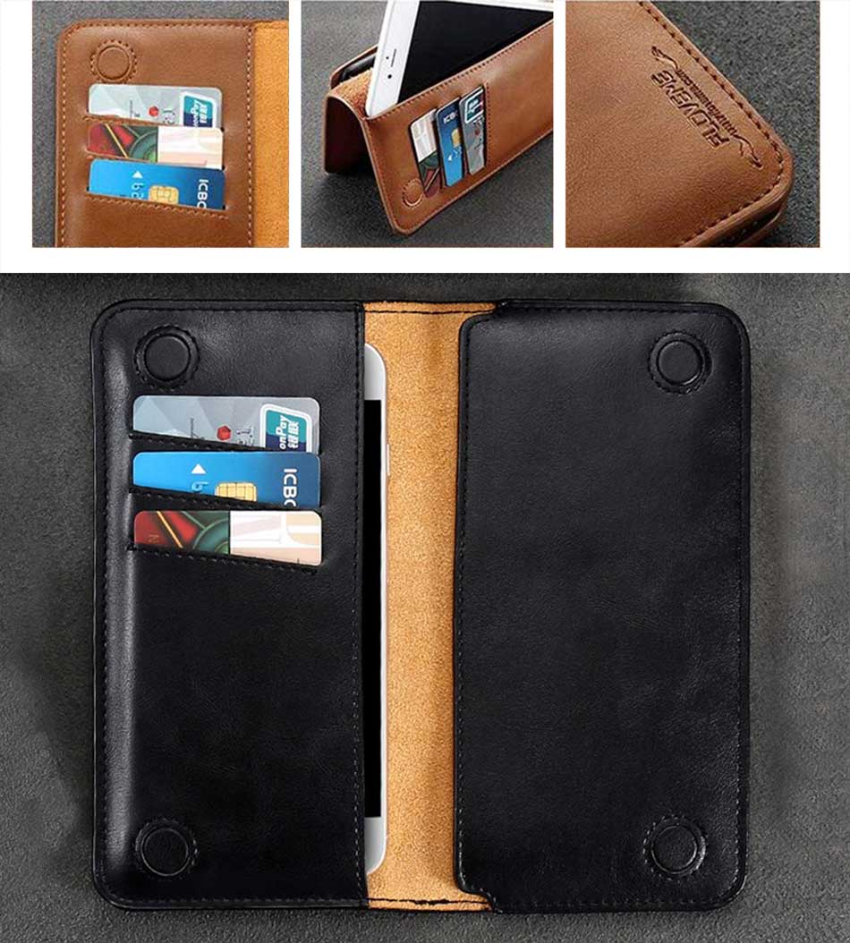 Floveme Magnetic Closure Leather Wallet with Credit Card Slots
