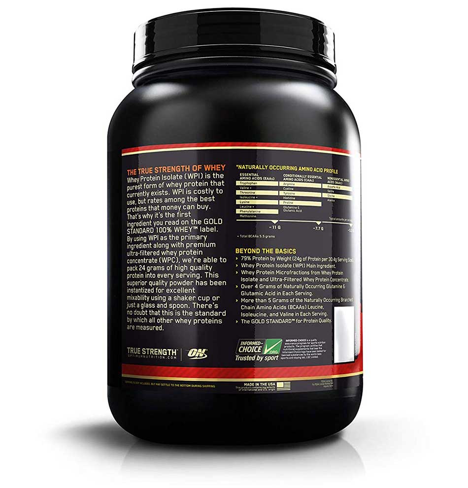 Optimum Nutrition Gold Standard 100% Whey Protein Powder 908g ...