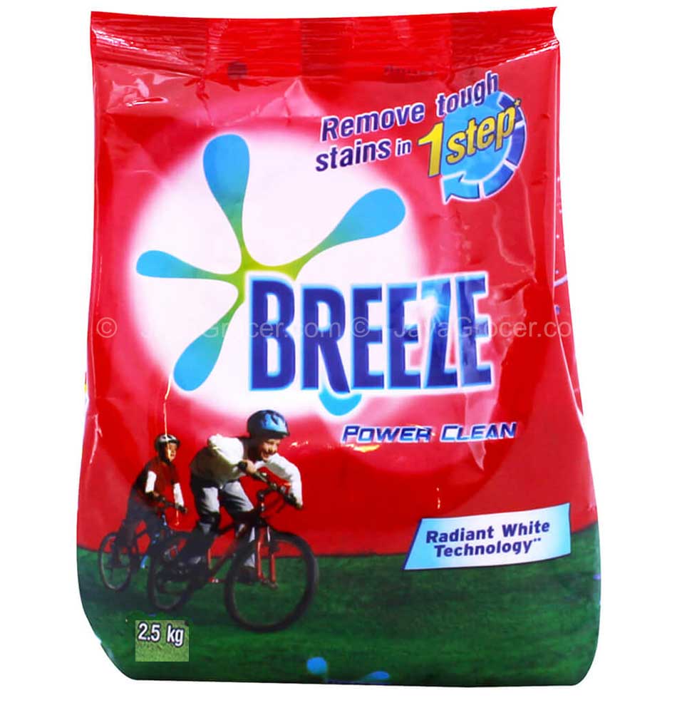 Breeze Power Clean Detergent Powder 2.5kg - Cleaning Household