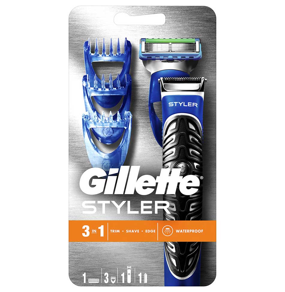Gillette Styler All Purpose 3 in 1 Beard Trimmer Men's Razor & Edger