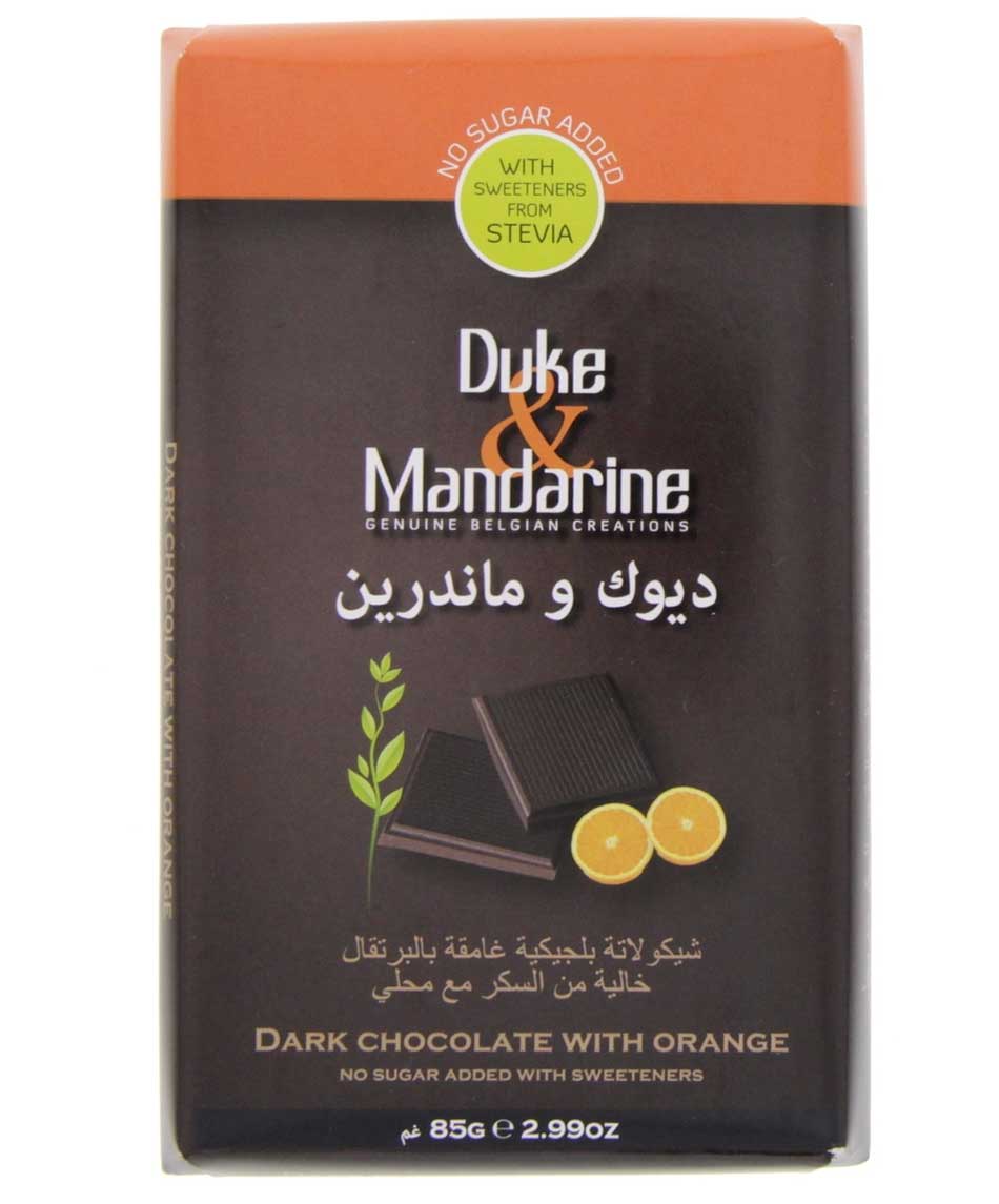 Duke & Mandarine Dark Chocolate with Orange 85g - Food & Nutrition