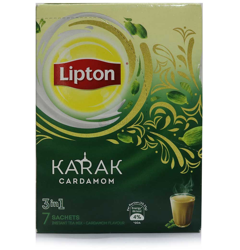 Lipton Karak Cardamom 3 in 1 Instant Tea 7 Sachets - Tea
