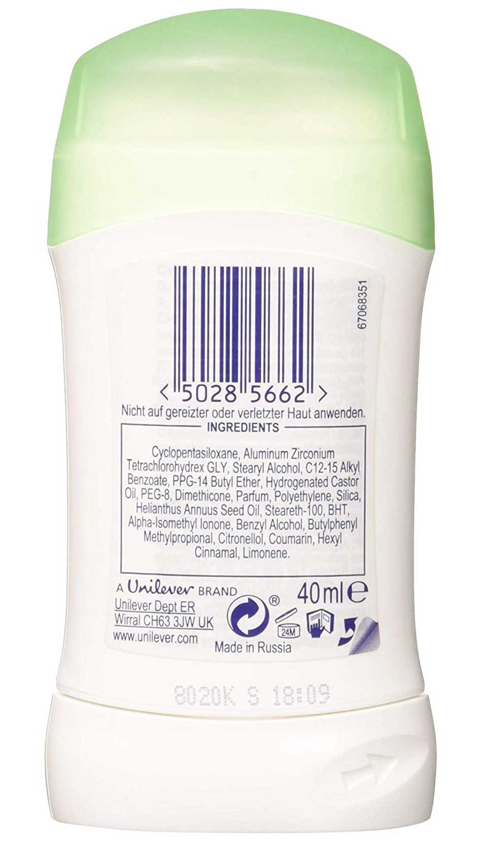 Dove Go Fresh Cucumber & Green Tea Deodorant Stick 48h 40ml ...