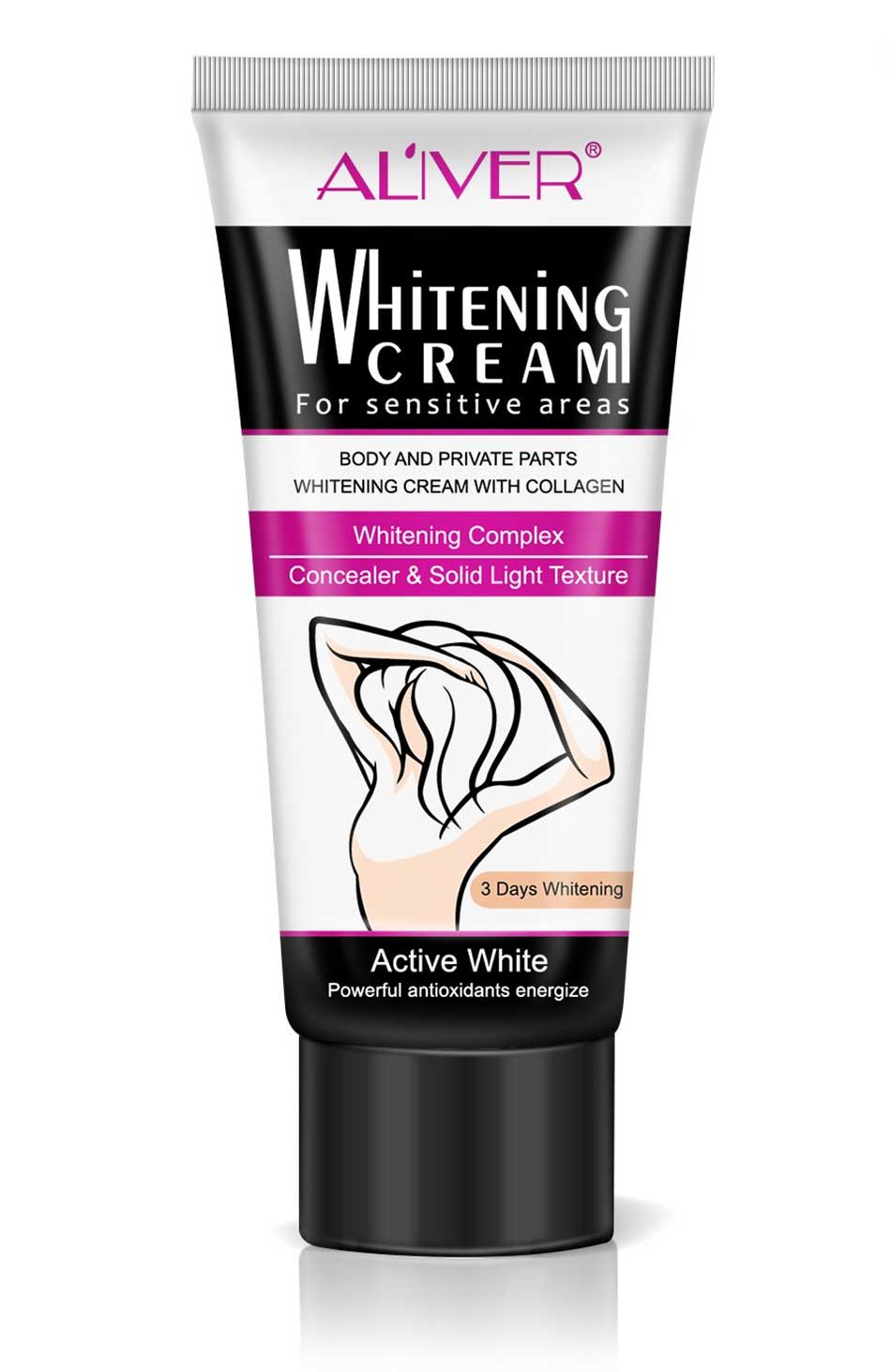 Aliver Whitening Cream for Sensitive Areas 60ml - Anti-Aging Products