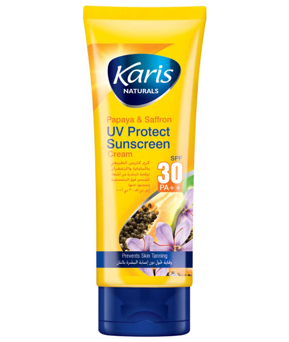 Karis Naturals Papaya & Saffron UV Protect Sunscreen Cream 100ml ...
