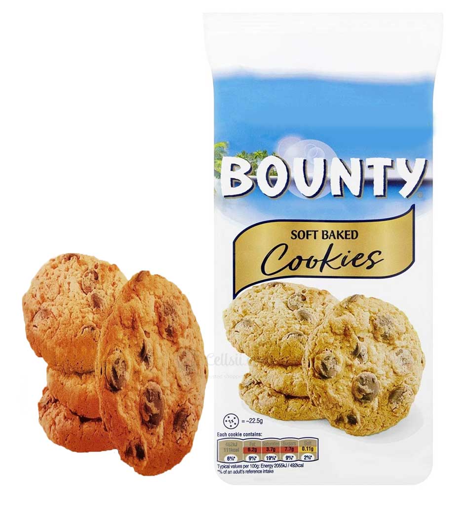 Bounty Soft Baked Cookies 180g -Biscuits & Cookies