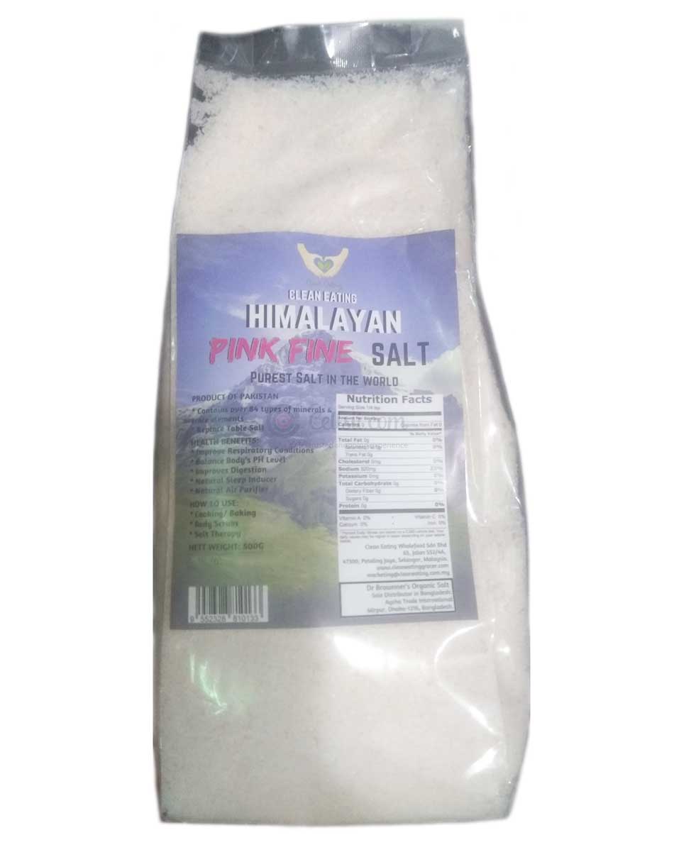 Clean Eating Himalayan Pink Fine Salt 500g- Spices & Masalas