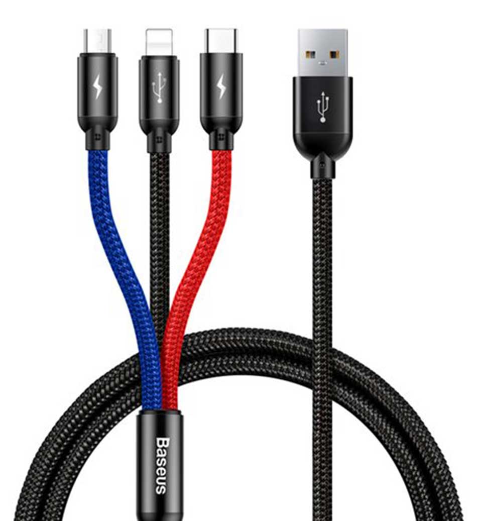 Baseus Three Primary Colors 3-in-1 Cable