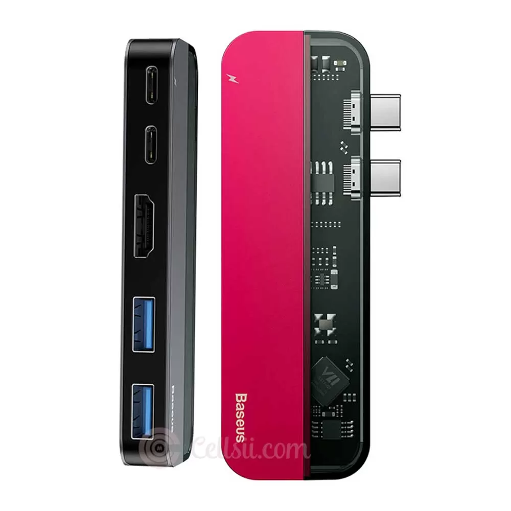 Baseus Transparent Series Dual-Port Type-C Multifunctional HUB Adapter