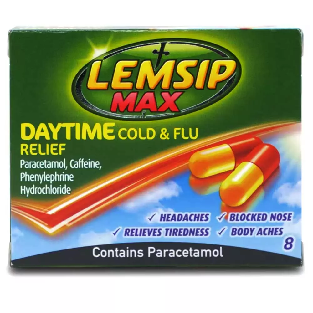 Lemsip Max Daytime Cold & Flu Relief 8 Capsules