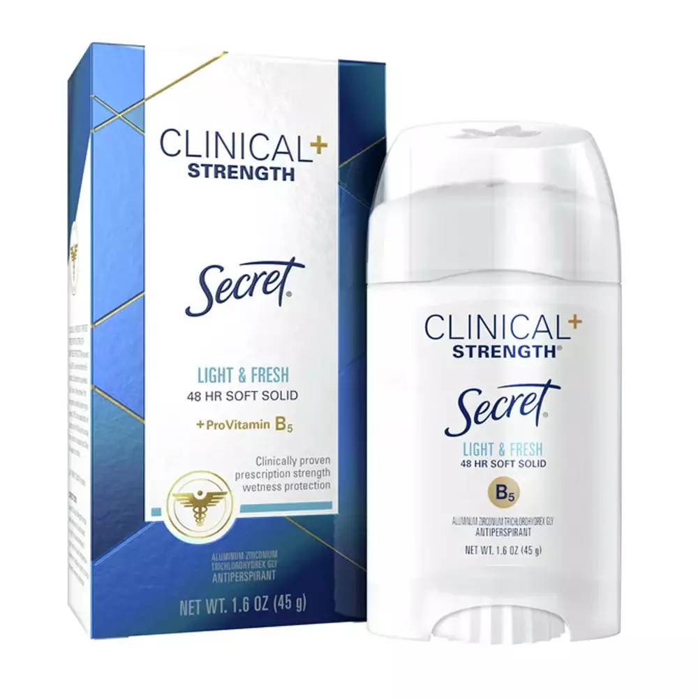 Secret Clinical Light & Fresh Solid Antiperspirant and Deodorant 45g