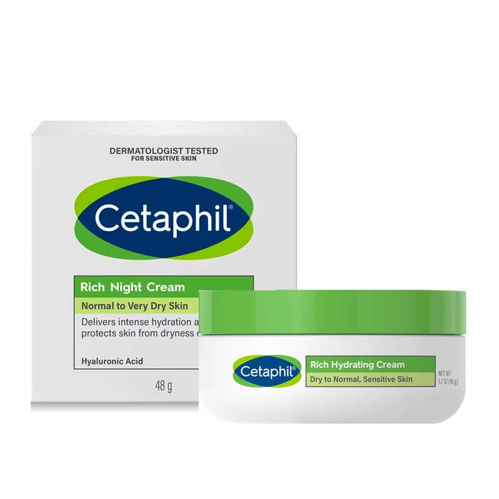 Cetaphil Face Rich Hydrating Night Cream with Hyaluronic Acid 48g