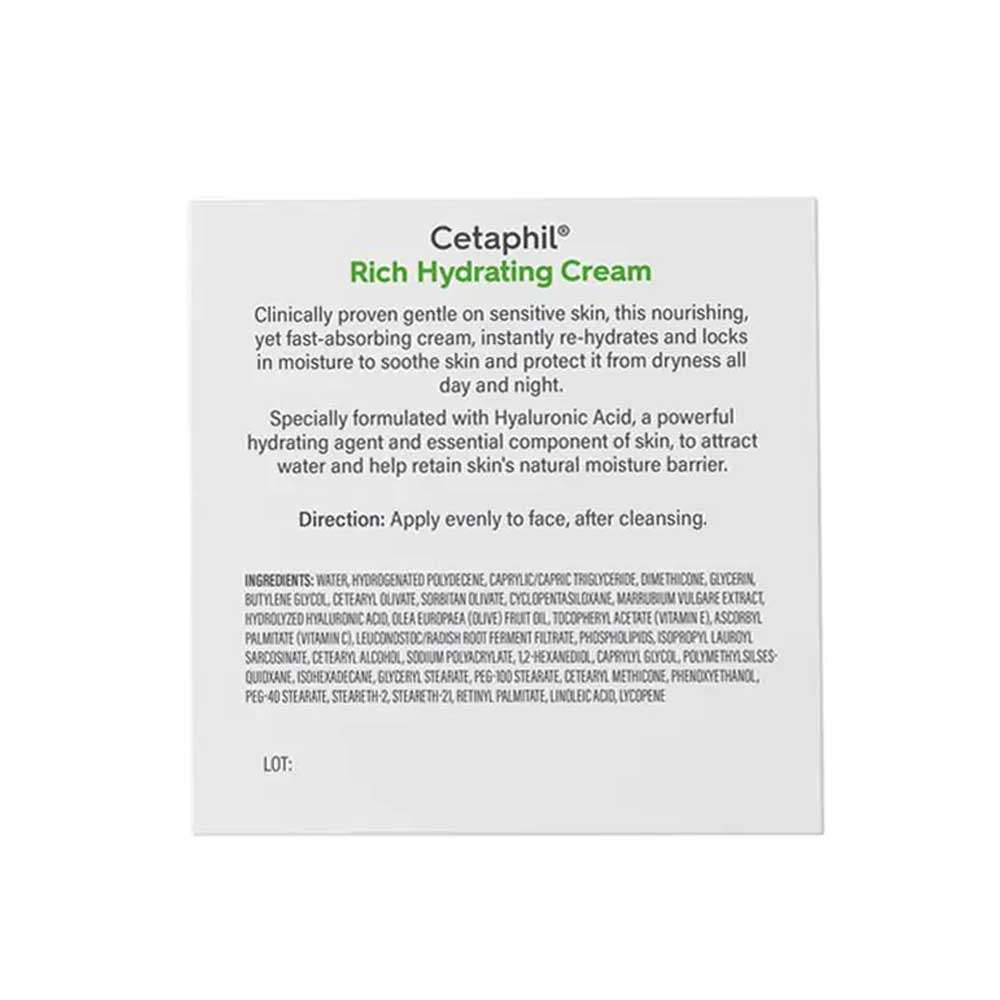 Cetaphil Face Rich Hydrating Night Cream with Hyaluronic Acid 48g