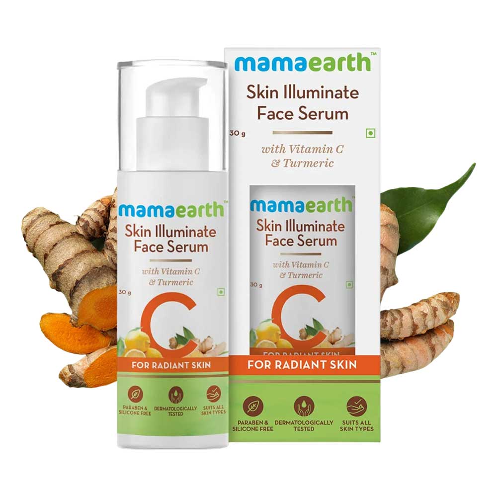 Mamaearth Skin Illuminate Face Serum with Vitamin C & Turmeric 30g