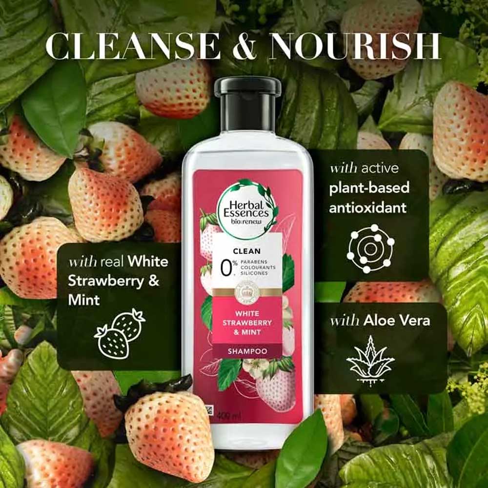 Herbal Essences Clean White Strawberry & Mint Shampoo 600ml