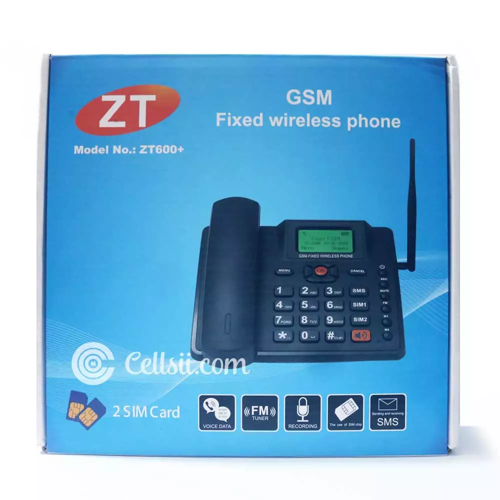 ZT600+ GSM 2 SIM Card Fixed Wireless Phone