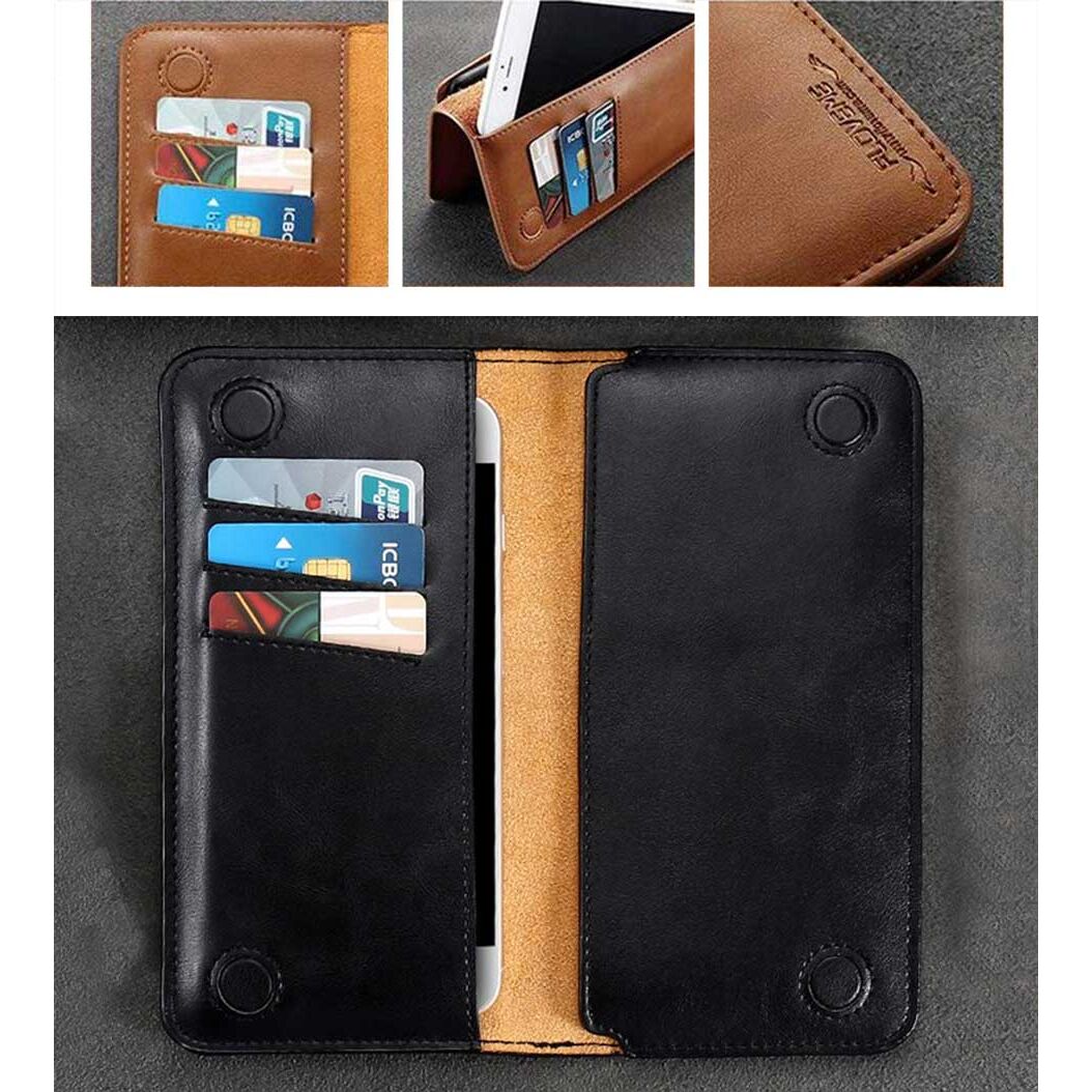 Floveme Magnetic Closure Leather Wallet with Credit Card Slots