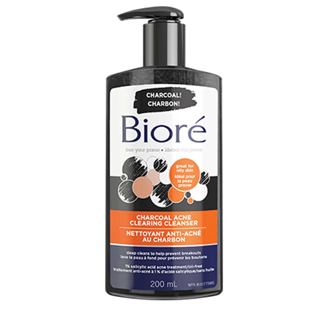 Biore Charcoal Acne Clearing Cleanser 200ml