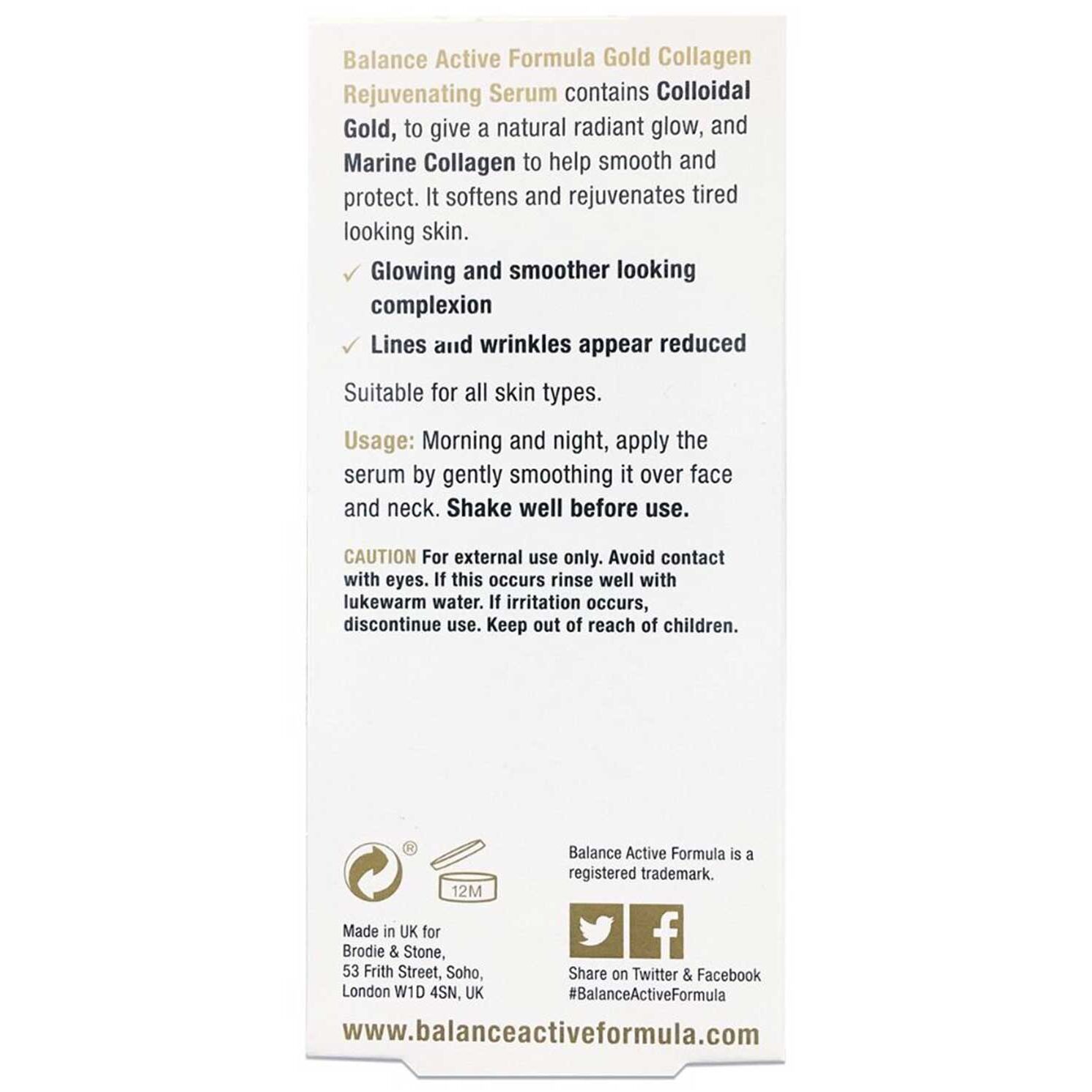 Balance Gold Collagen Rejuvenating Serum 30ml - Serum & Essence