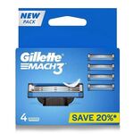 Gillette Mach3 Shaving Razor Blades 4 Cartridges