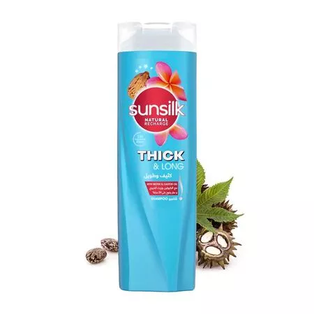 Sunsilk Thick & Long Hair Shampoo with Nourishing Biotin & Castor Oil 400ml