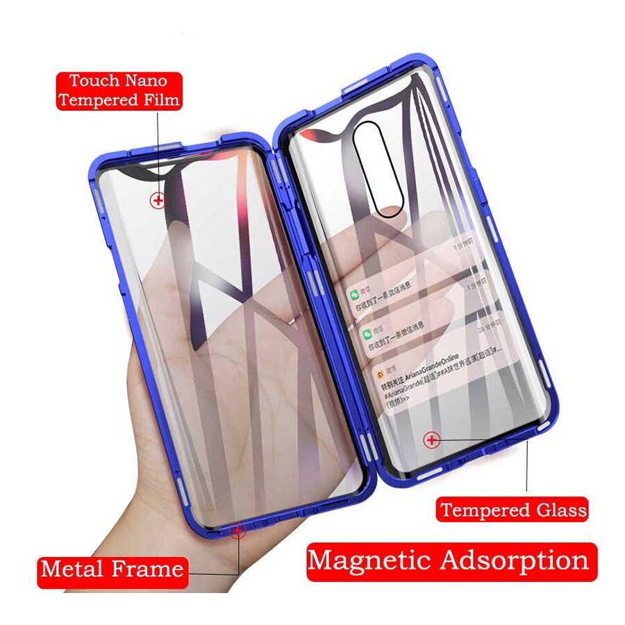 Magnetic Adsorption Metal Double (Back & Front) Glass Transparent Cover