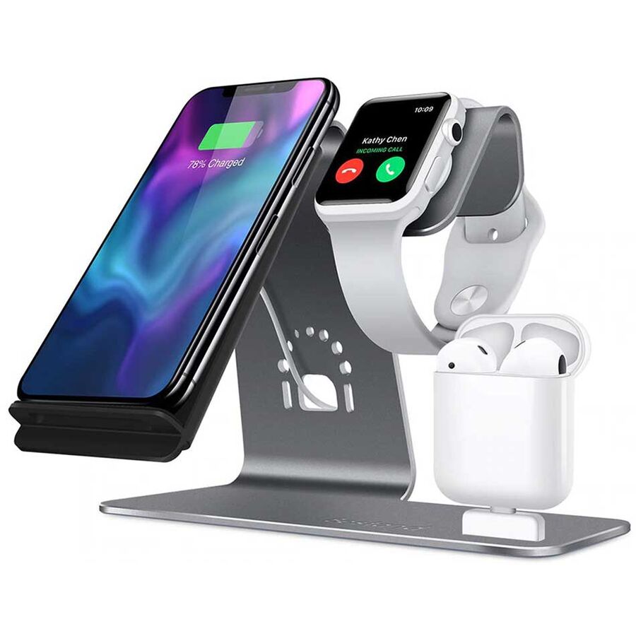 Hoco 3 in 1 Portable Wireless CW21 Fast Charging Station - Watch ...
