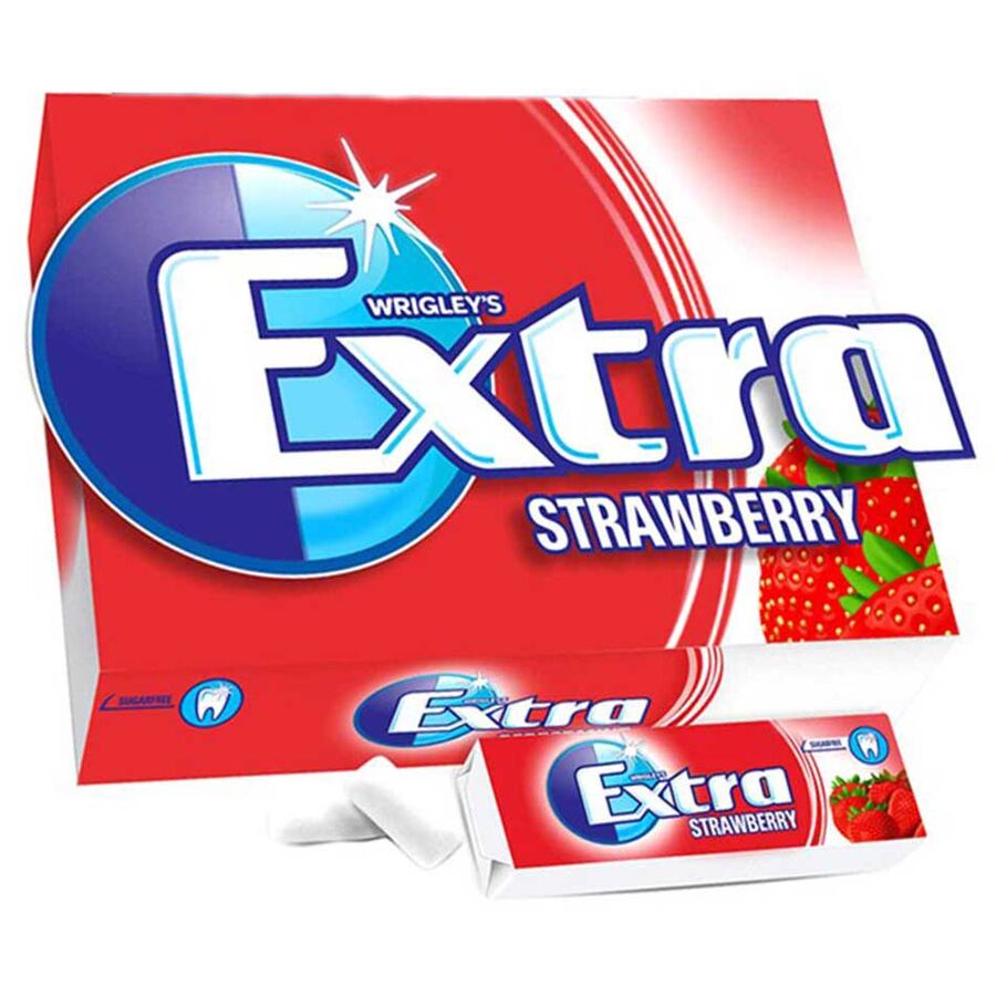 Wrigley's Extra Strawberry Flavour Sugarfree Chewing Gum - Chewing ...