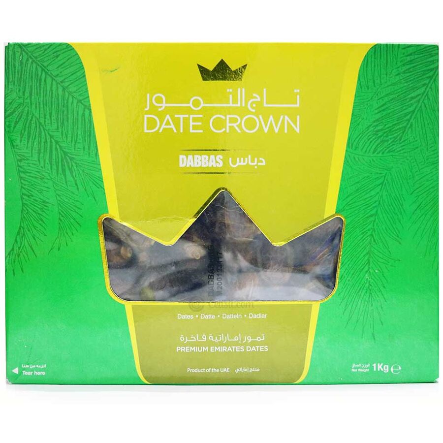 Date Crown Dabbas Premium Emirates Dates (Khejur) 1Kg