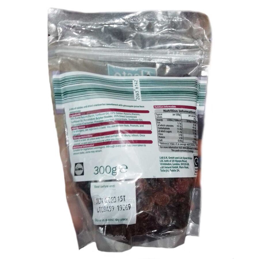 Alesto Cranberries & Raisins Mix 300g - Dry Fruits