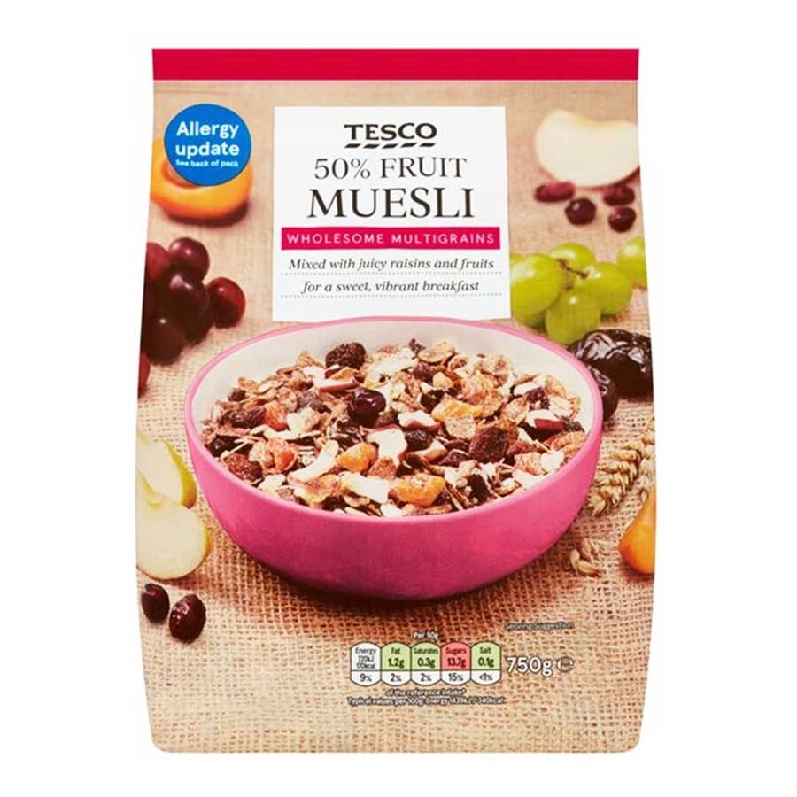 Tesco 50% Fruit Muesli 750g
