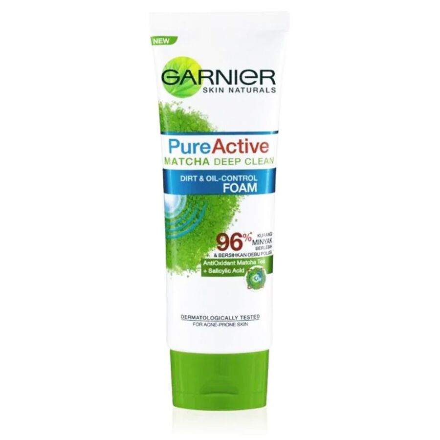 Garnier Pure Active Matcha Deep Clean Dirt & Oil Control Foam 100ml ...