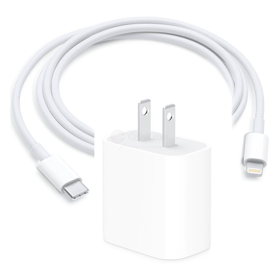 Apple iPhone 18W USB C Lightning Cable & Power Adapter- Power Adapters ...