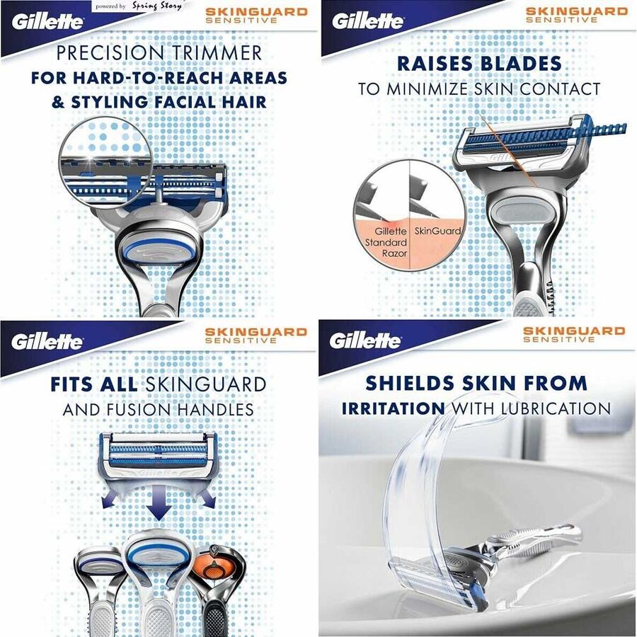 Gillette Skinguard Sensitive Skin Power Shave Trimmer Razor