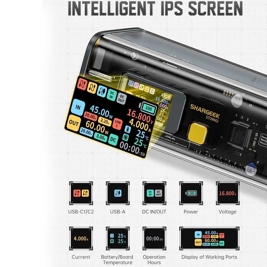 Shargeek Storm 2 Slim 130W Laptop Power Bank 20000mAh