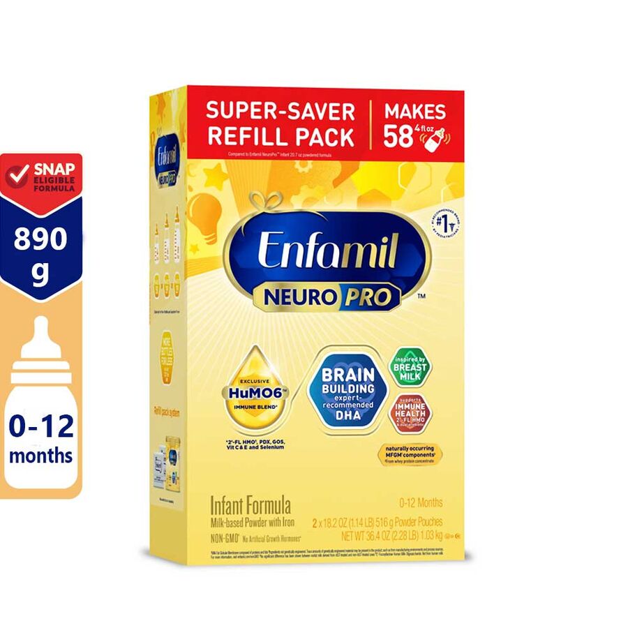Enfamil NeuroPro Infant Formula Milk Based Powder with Iron 890g