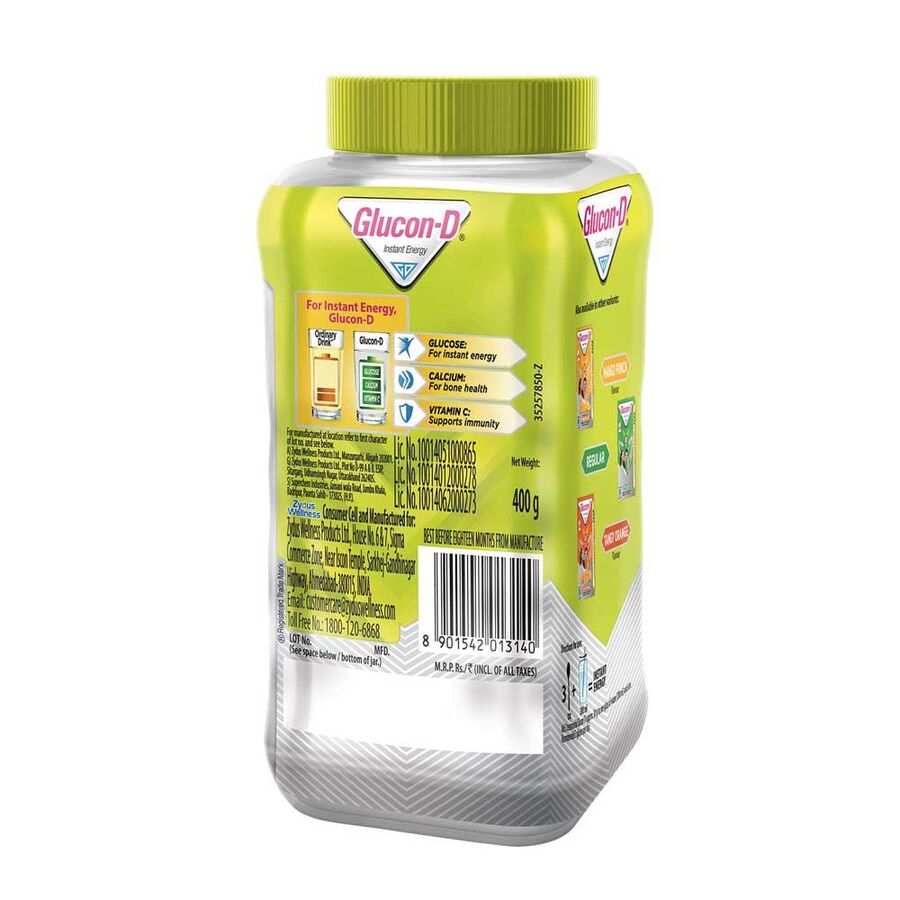 Glucon D Instant Energy Health Drink Nimbu Pani Jar 400g