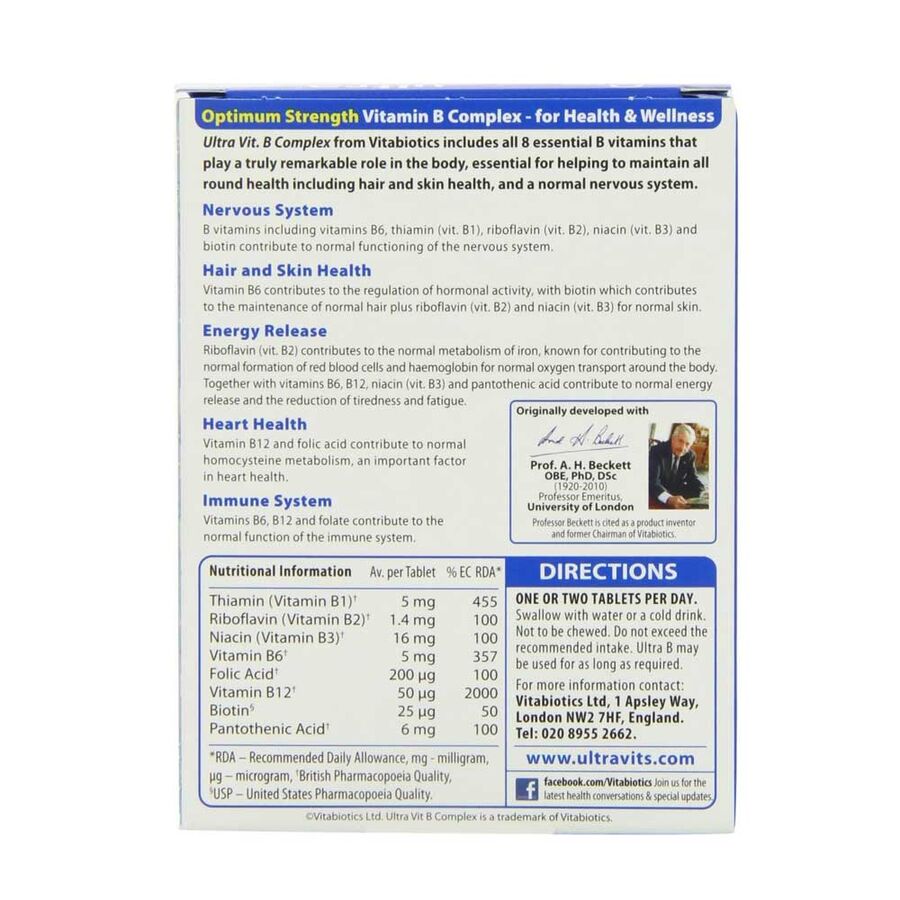 Vitabiotics Ultra Vitamin B-Complex 60 Tablets