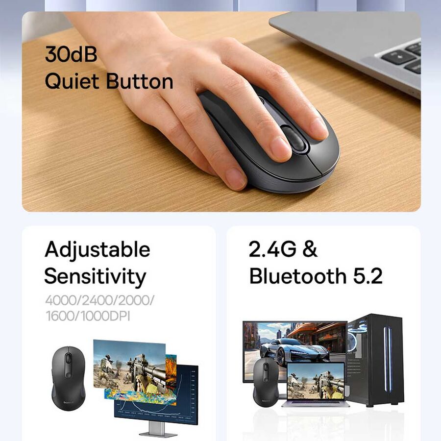 Baseus F02 Ergonomic Wireless Gaming Mouse