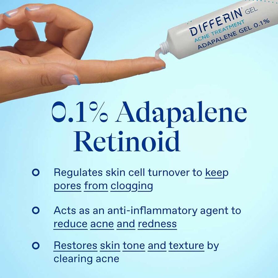 Differin Adapalene 0.1% Acne Treatment Gel 15g