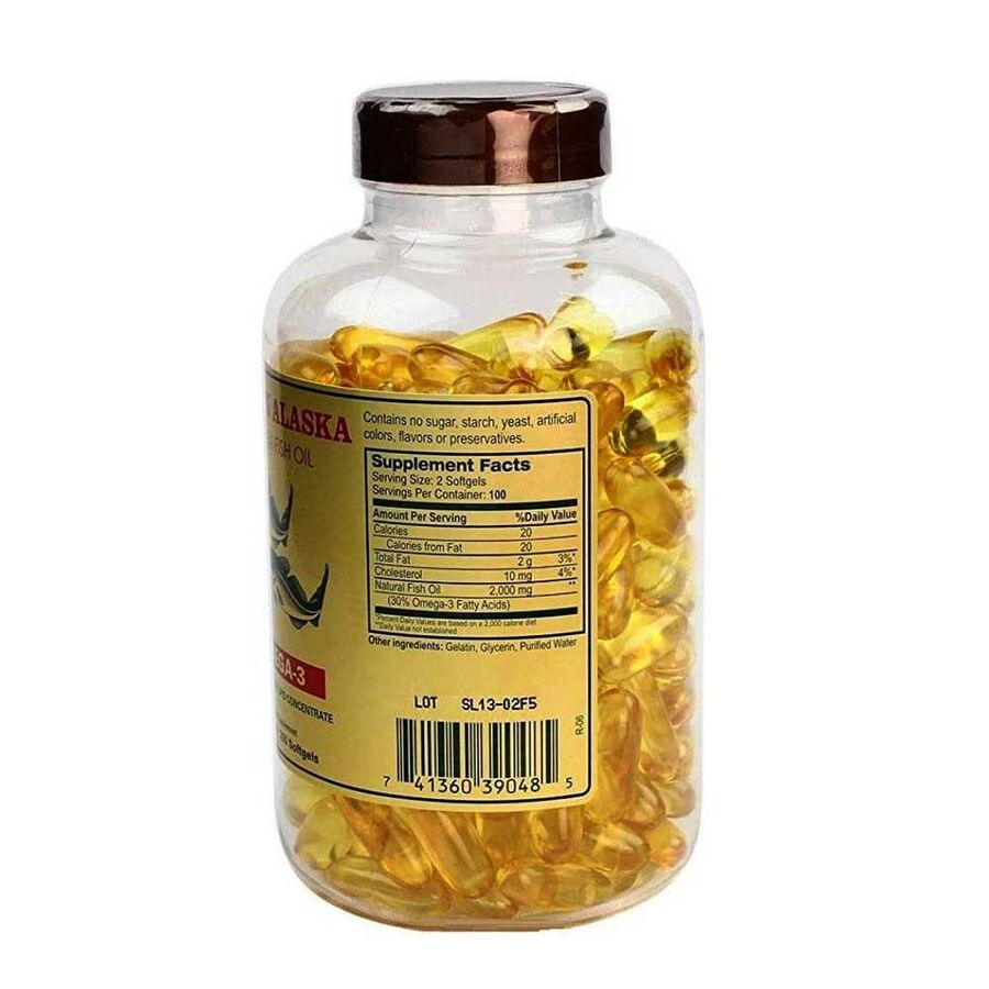 Golden Alaska Deep Sea Fish Oil Omega-3 1,000mg 200 Tablets