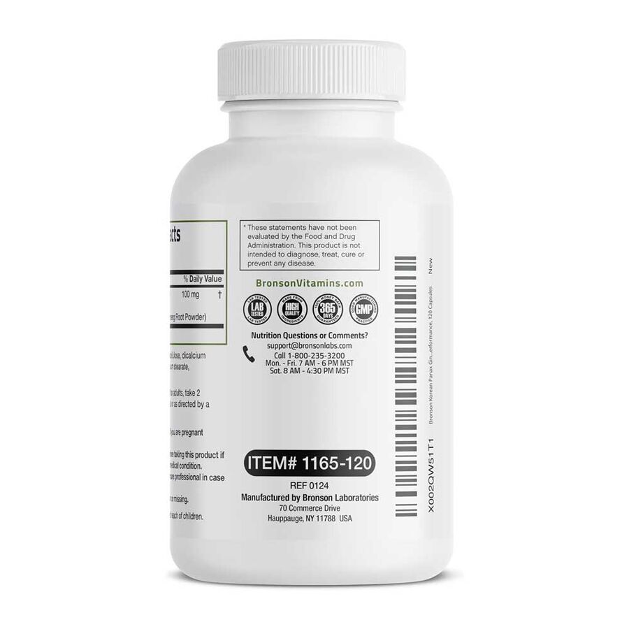 Bronson’s Korean Panax Ginseng 1000mg 120 Tablets