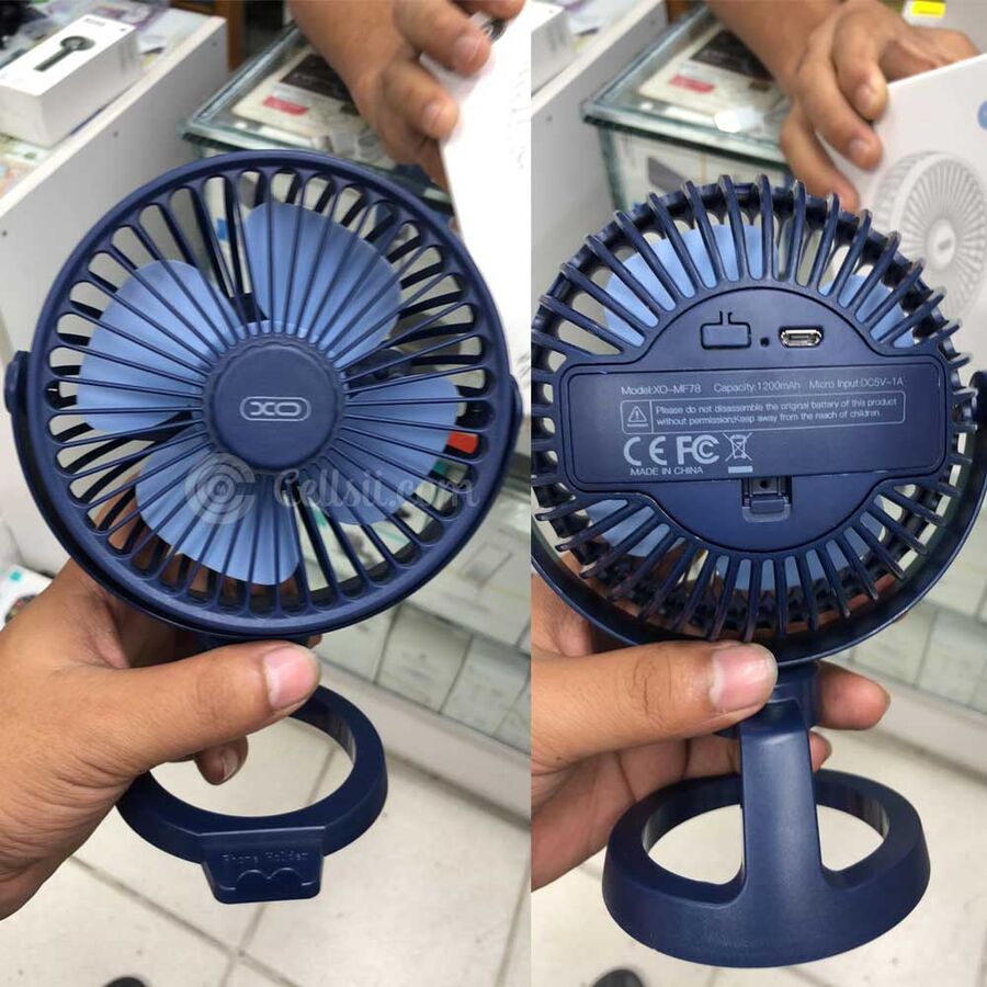 XO-MF78 Portable Desktop Mini Fan with Phone Holder 1200mAh