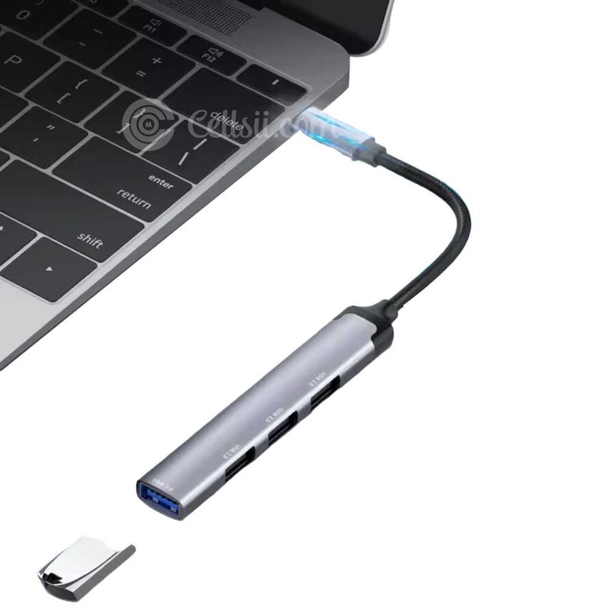 LDNIO DS-34U 4 in 1 USB-C Hub Adapter