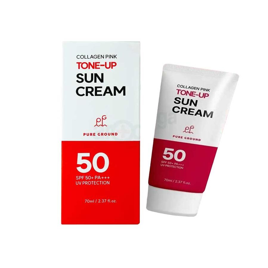 Pure Ground Collagen SPF50+ Pink Tone Up Sun Cream 70ml
