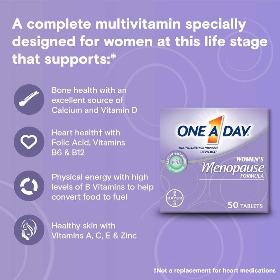 One A Day Women's Menopause Multivitamin Formula 50 Tablets