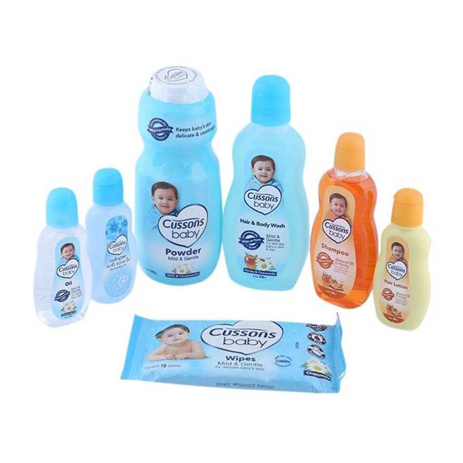 Cussons Blue Baby Pack for Kids 7 Pieces - Baby Gift Sets & Combo