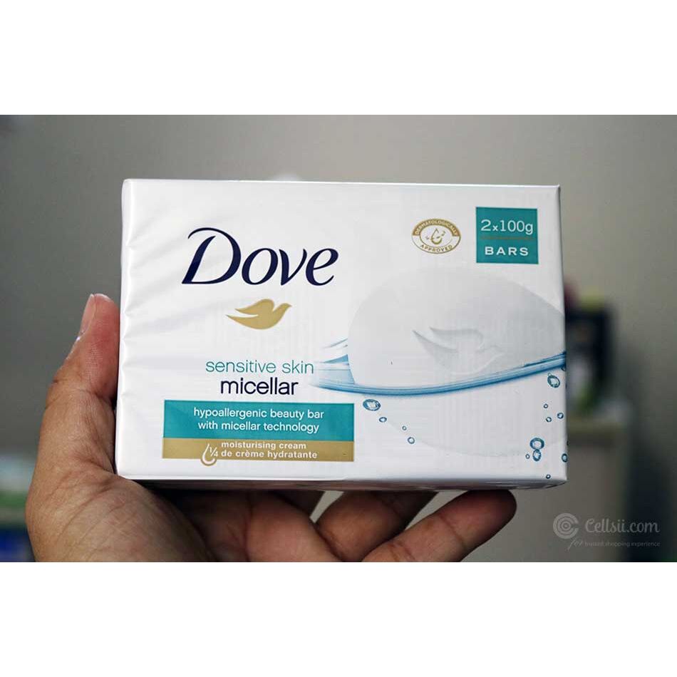 Dove Micellar Sensitive Skin Soap Bar 2Pcs