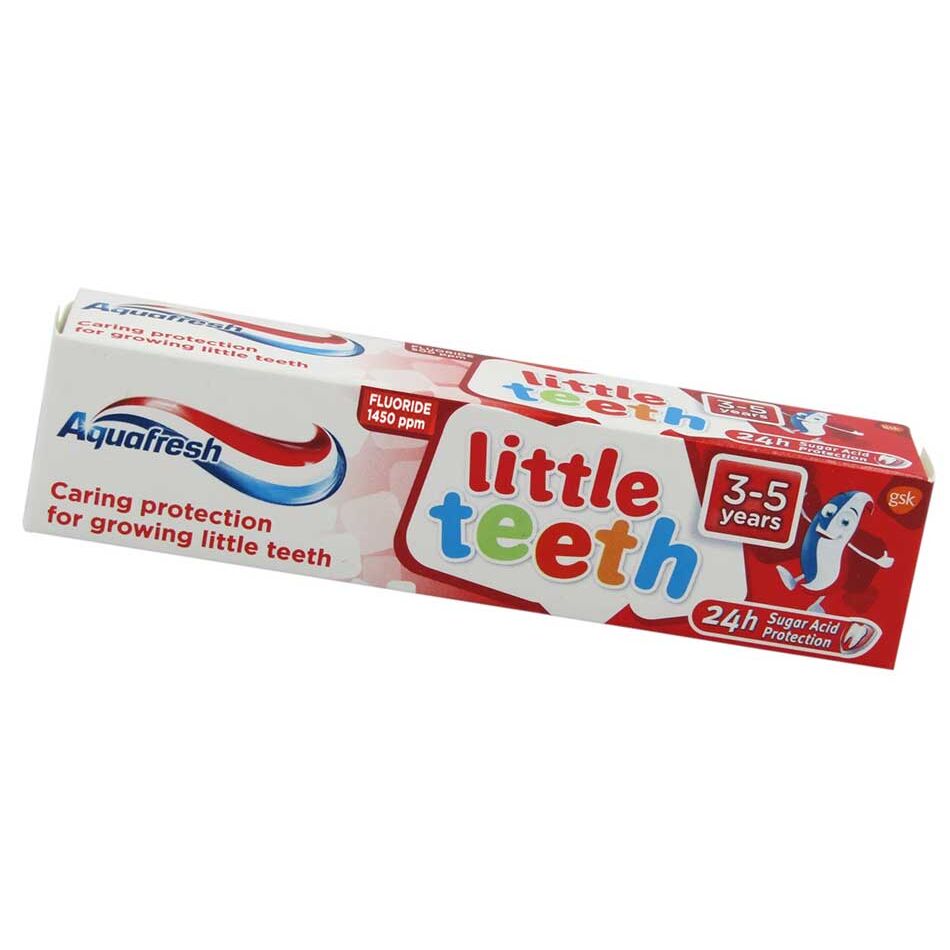 Aquafresh Little Teeth 3–5 Years Fluoride Toothpaste 50ml -Baby Oral Care