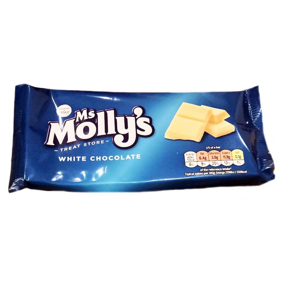 Ms Molly's White Chocolate Bar 100g - Chocolates